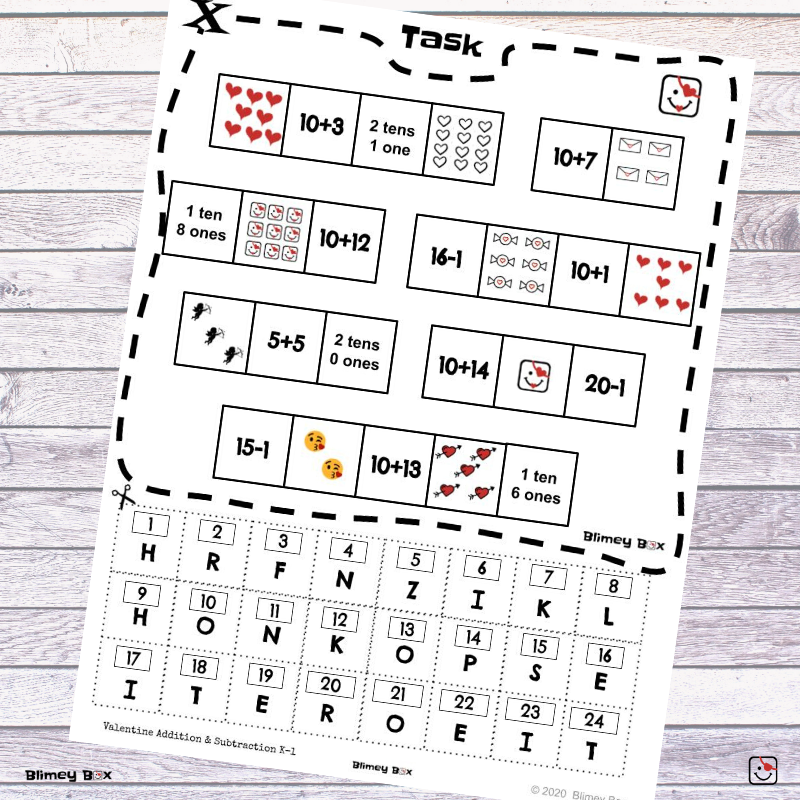 Valentine Secret Message Puzzle (Decode with Math)! – Blimey Box