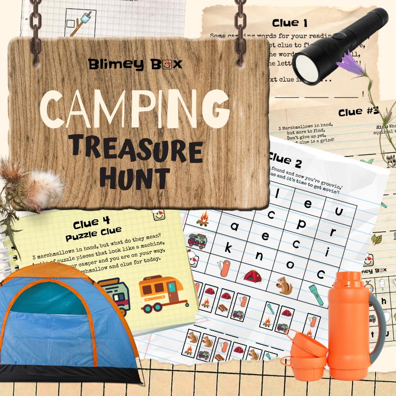 Camping Treasure Hunt | Printable Treasure Hunt | Ages 7-10 – Blimey Box