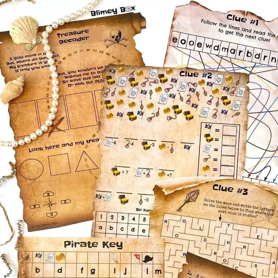 Pirate Treasure Hunt for kids: printable treasure hunt ages 5-10 ...