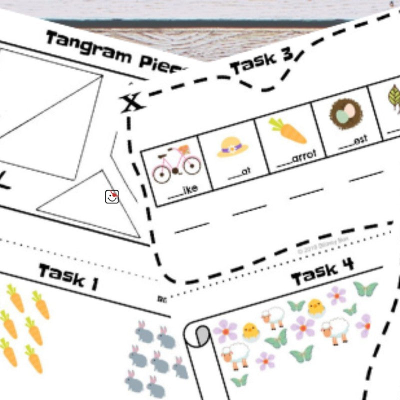 Spring Theme Math and Reading Game for Kids (Free Printable) – Blimey Box