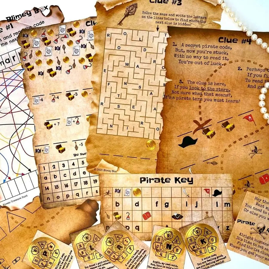 Pirate Treasure Hunt for kids: printable treasure hunt ages 5-10 ...